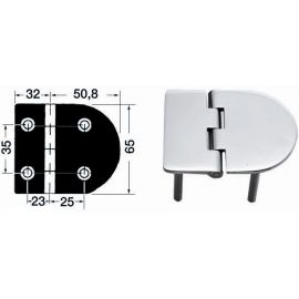 Μεντεσες Inox 83X65mm